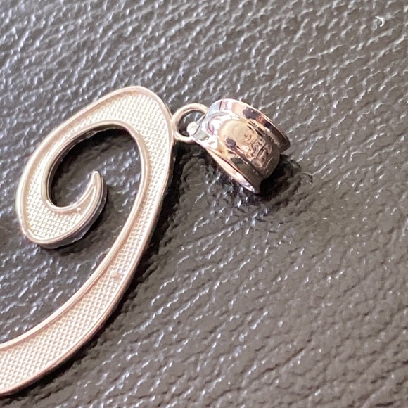 Element Shine | Jewelry | 925 Sterling Silver Cursive Initial Letter C ...